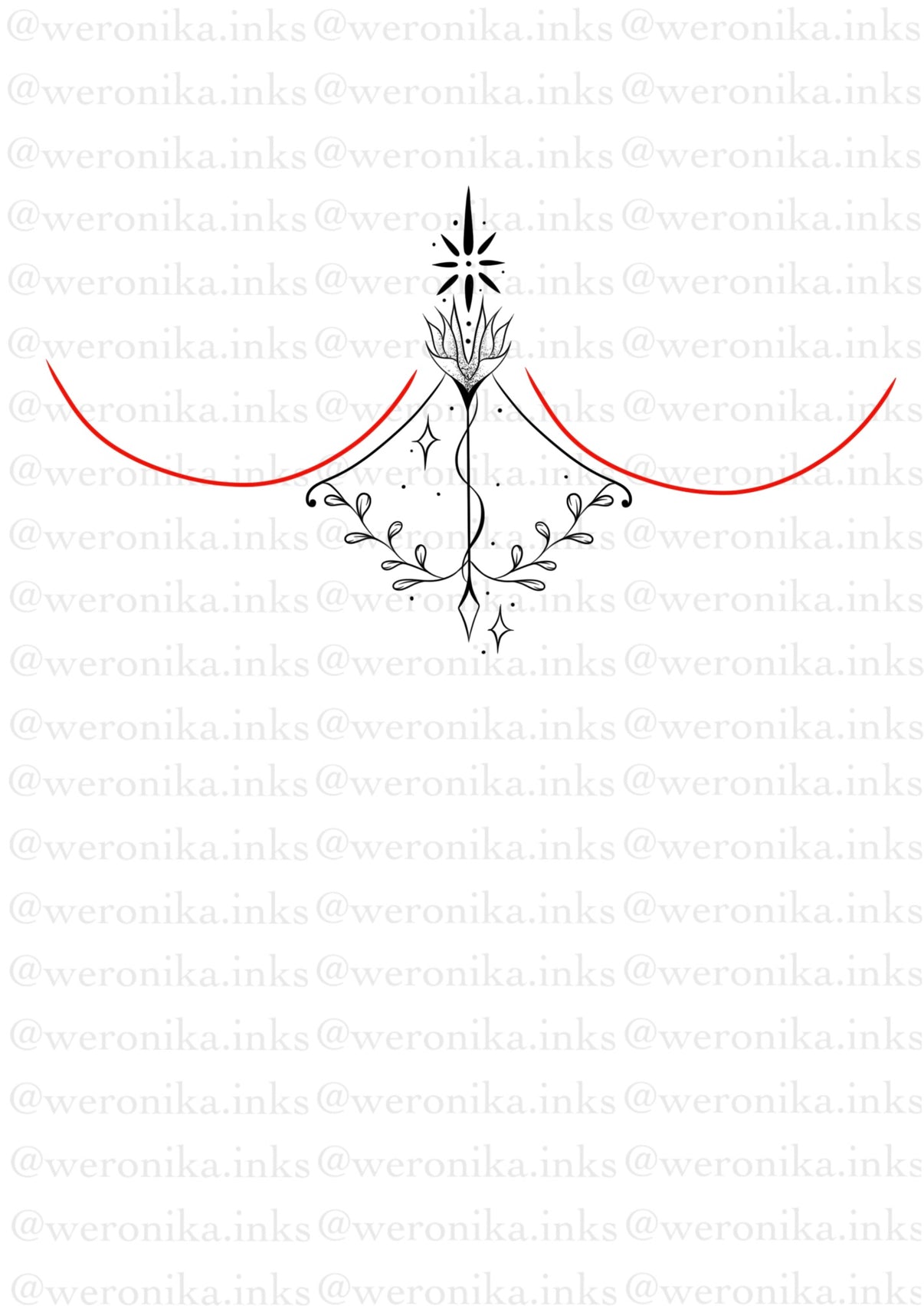 Sternum, Bow & Arrow tattoo – Weronika.inkss